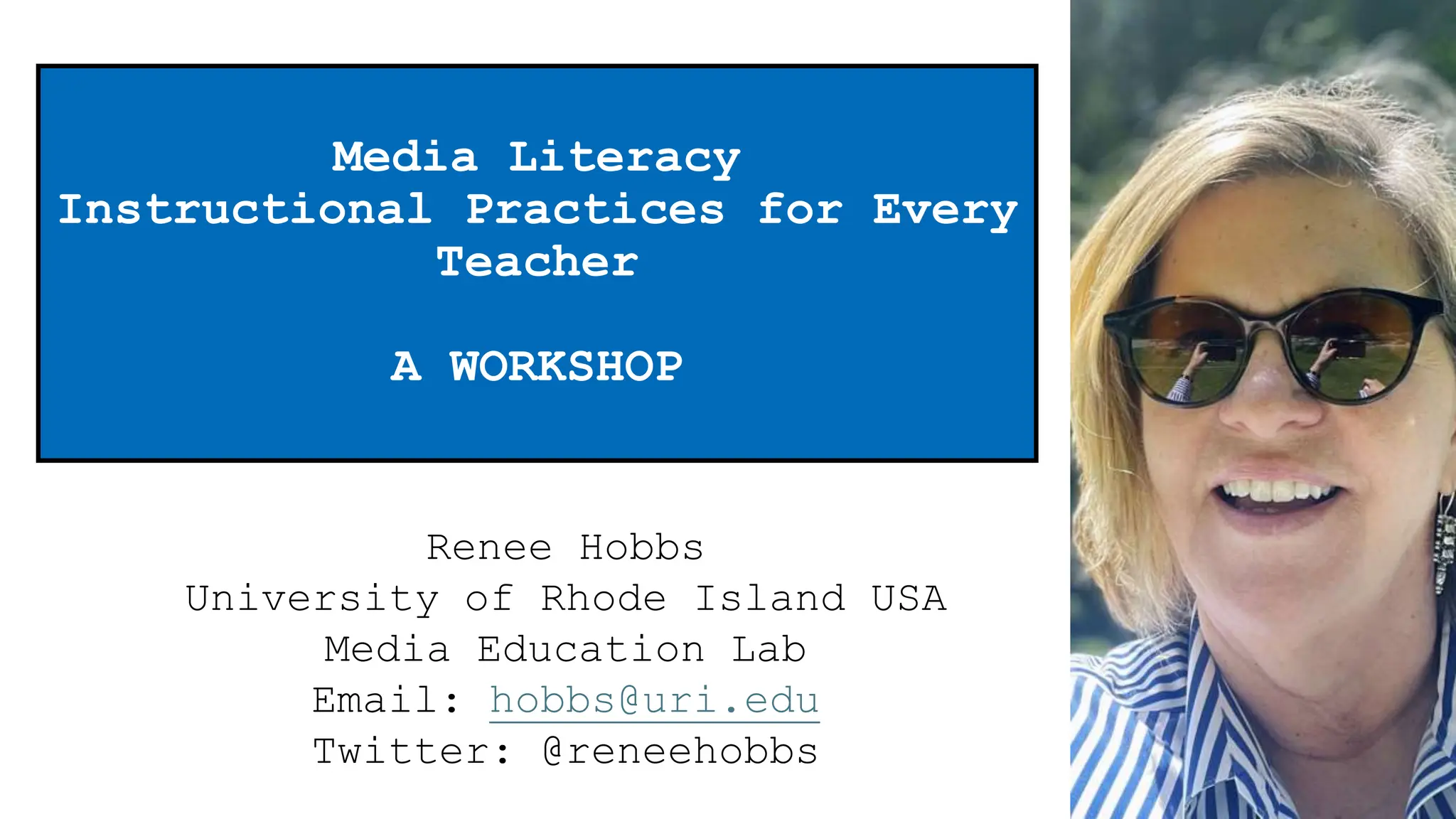 Workshop: Media Literacy Instructional Practices for Every Teacher | PPT