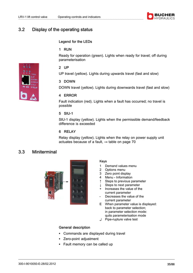 Bucher lift control guide | PDF