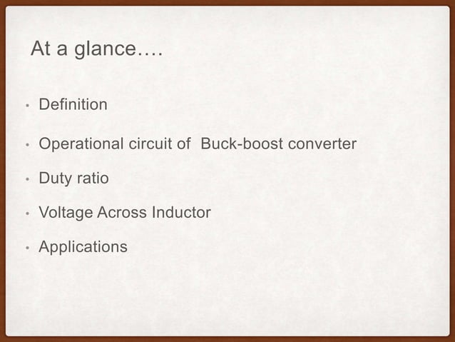 Buck boost converter | PPTX