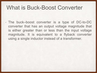 Buck boost converter | PPTX