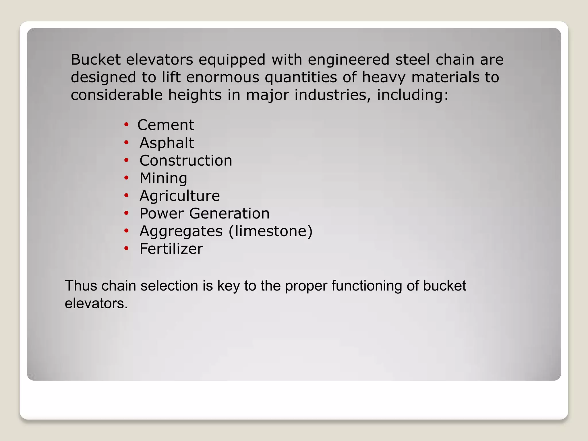 Bucket Elevator Basics: Definitions & Details | PDF