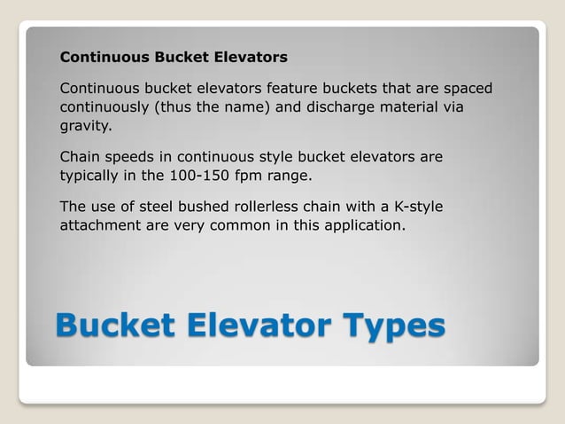 Bucket Elevator Basics: Definitions & Details | PDF | Logistics | Business