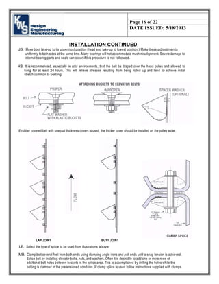 Bucket elevator-o&m-5-21-13 | PDF