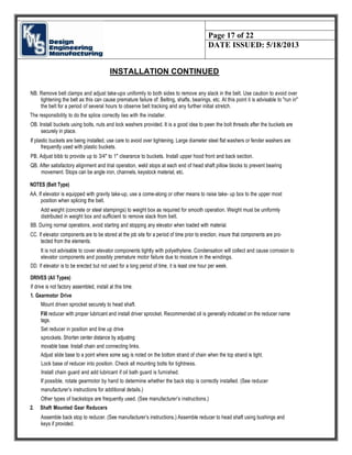 Bucket elevator-o&m-5-21-13 | PDF