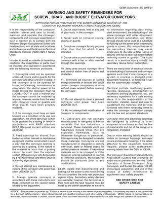 Bucket elevator-safety | PDF