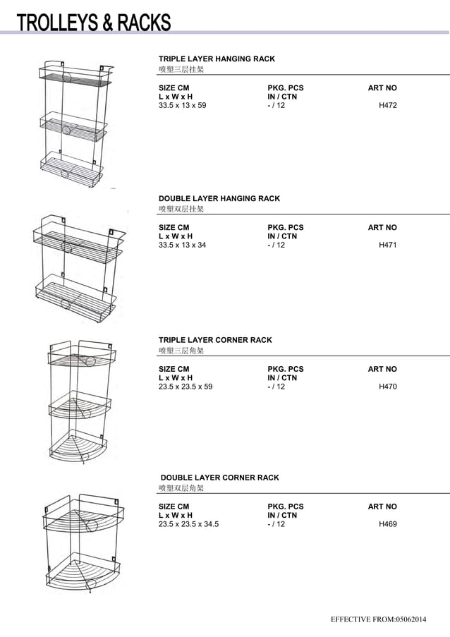 BUCKET, BASKETS, CONTAINERS, TROLLEY AND RACKS | PDF