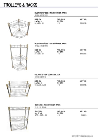 BUCKET, BASKETS, CONTAINERS, TROLLEY AND RACKS | PDF