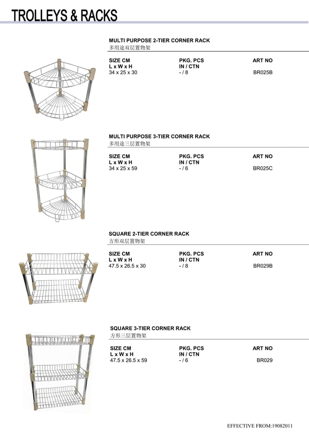 BUCKET, BASKETS, CONTAINERS, TROLLEY AND RACKS | PDF