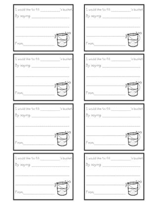 Bucket Filling Forms