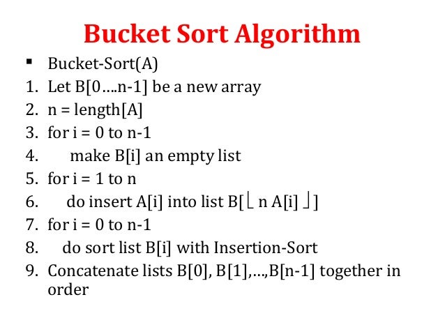 Bucket Sort