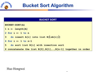 Bucket sort | PPT | Programming Languages | Computing