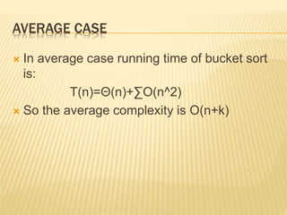 Bucket sort | PPTX