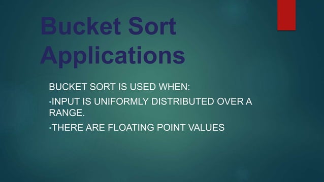 Bucket Sort Algorithm.pptx | Computing | Technology & Computing