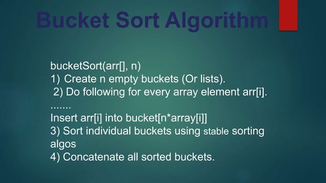 Bucket Sort Algorithm.pptx Bucket Sort Algorithm.pptx