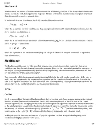 Buckingham π theorem wikipedia | PDF | Physics | Science