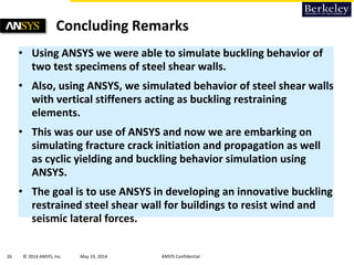 Buckling Restrained Steel Shear Walls for Seismic Protection | PDF