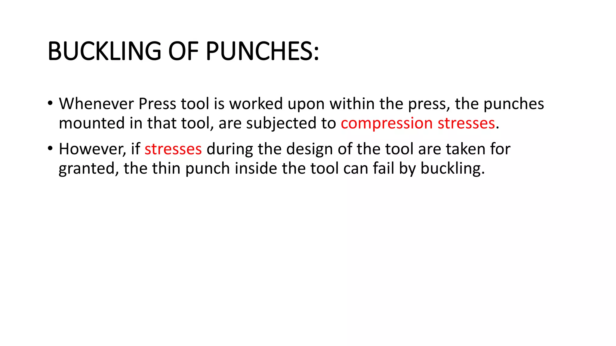 Buckling of punches | PPTX