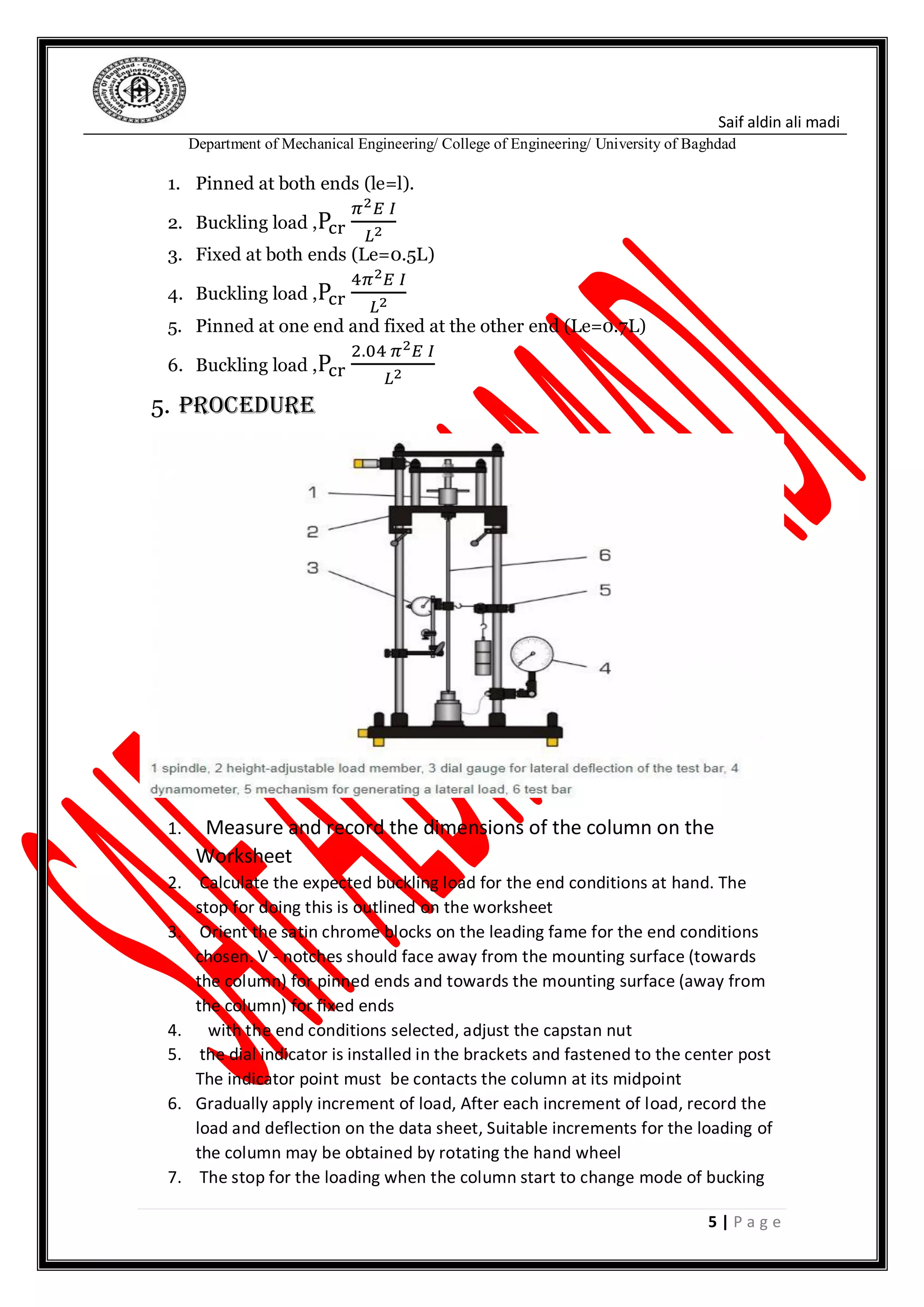 Buckling test | PDF