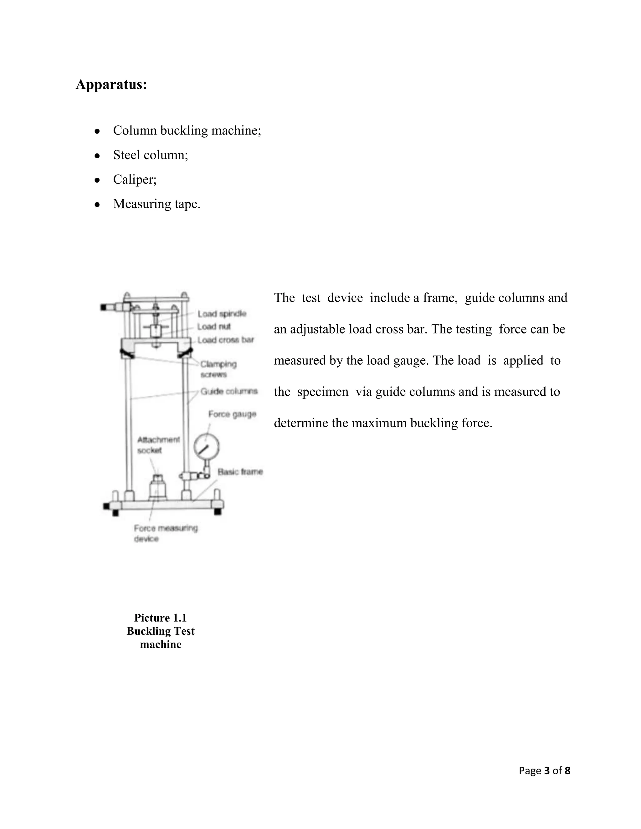 Buckling test engt110 | DOCX