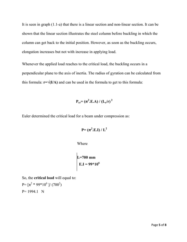 Buckling test engt110 | DOCX
