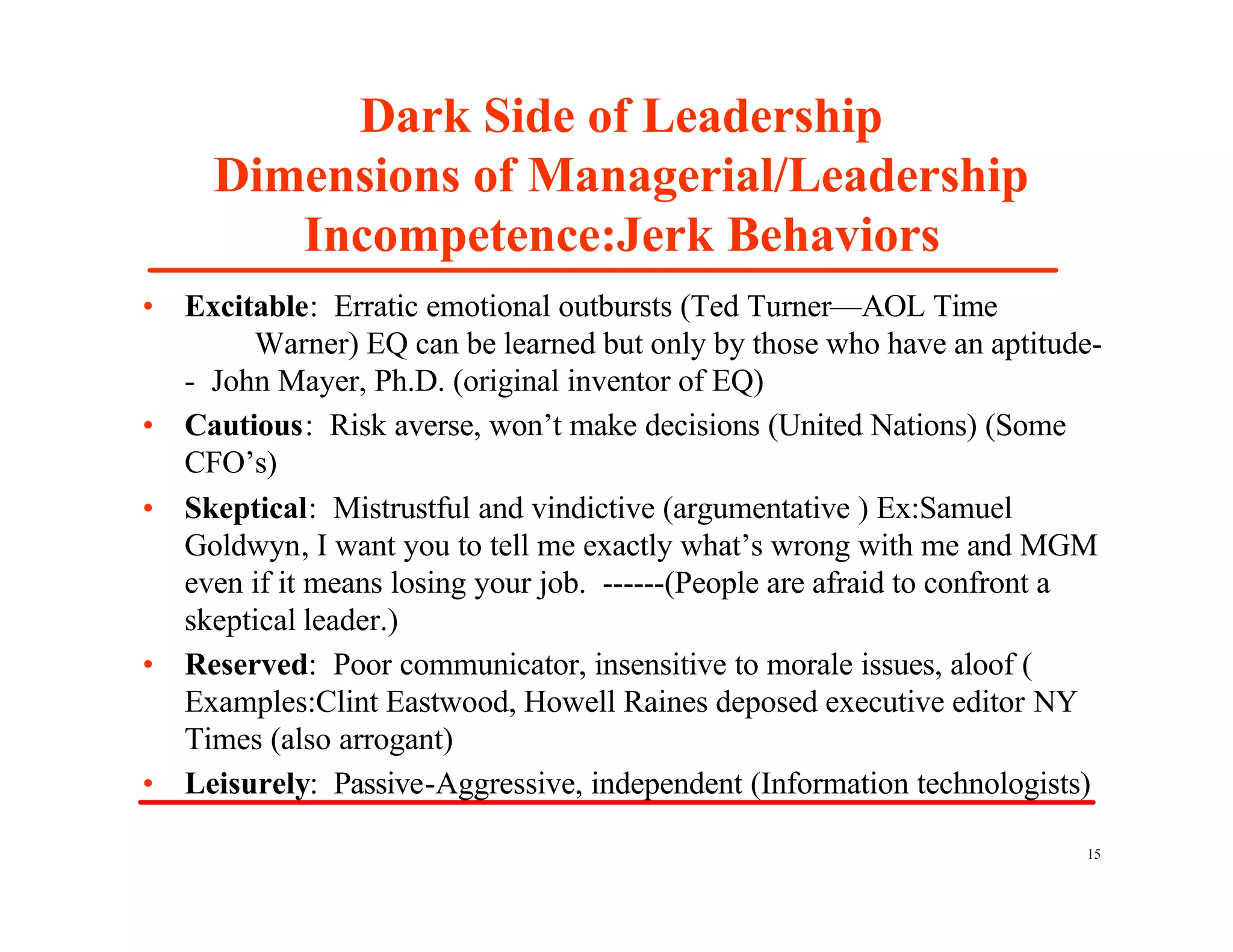 The Dark and Light Sides of Leadership | PDF