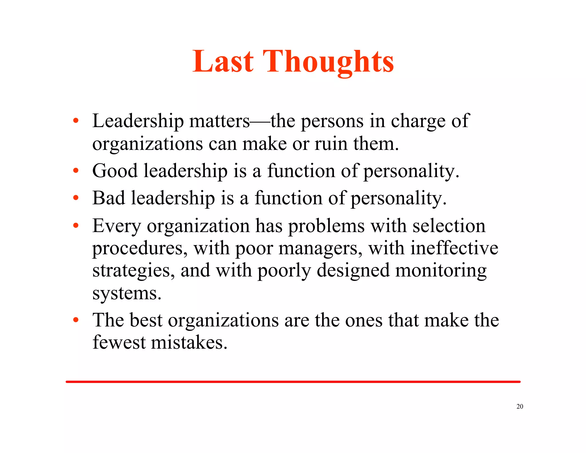 The Dark and Light Sides of Leadership | PDF
