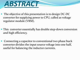 Analysis of double step-down two phase Buck converter | PPTX