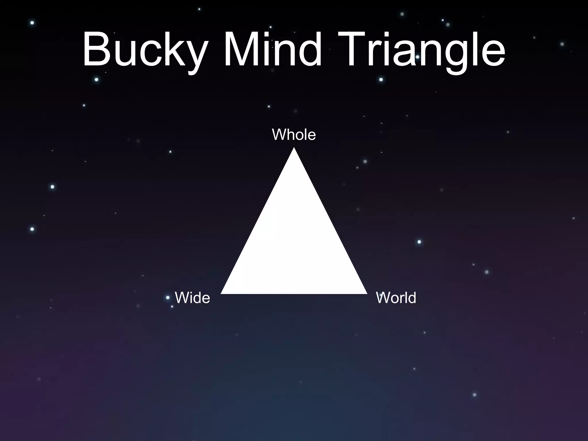 Bucky mind triangle | PDF
