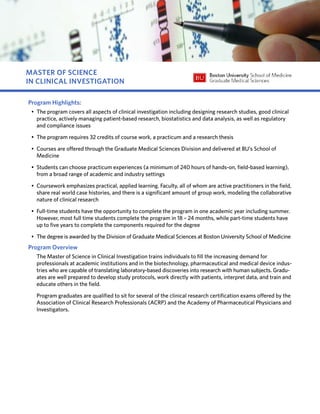 BUSM Clinical Investigation Brochure | PDF | Professional School ...