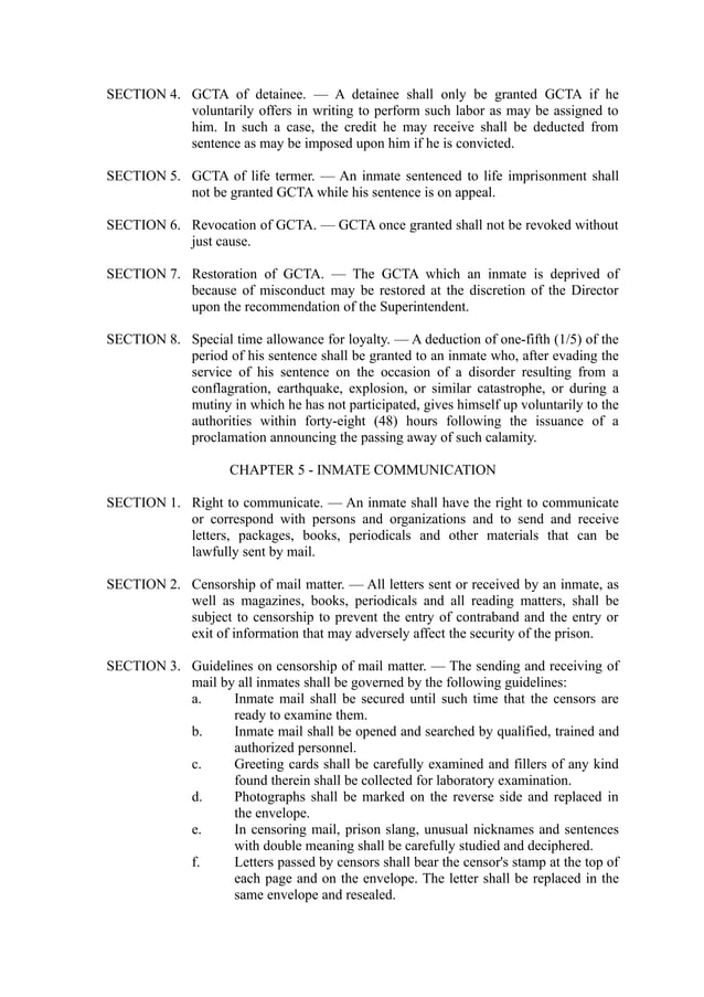 Bucor manual of operations | PDF