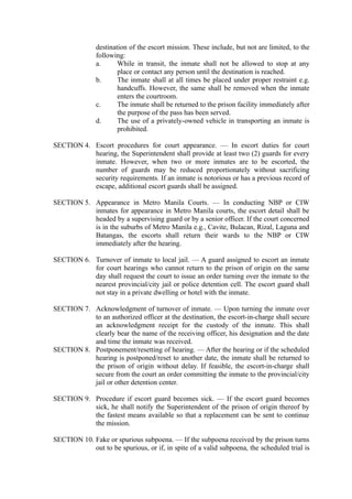 Bucor manual of operations | PDF