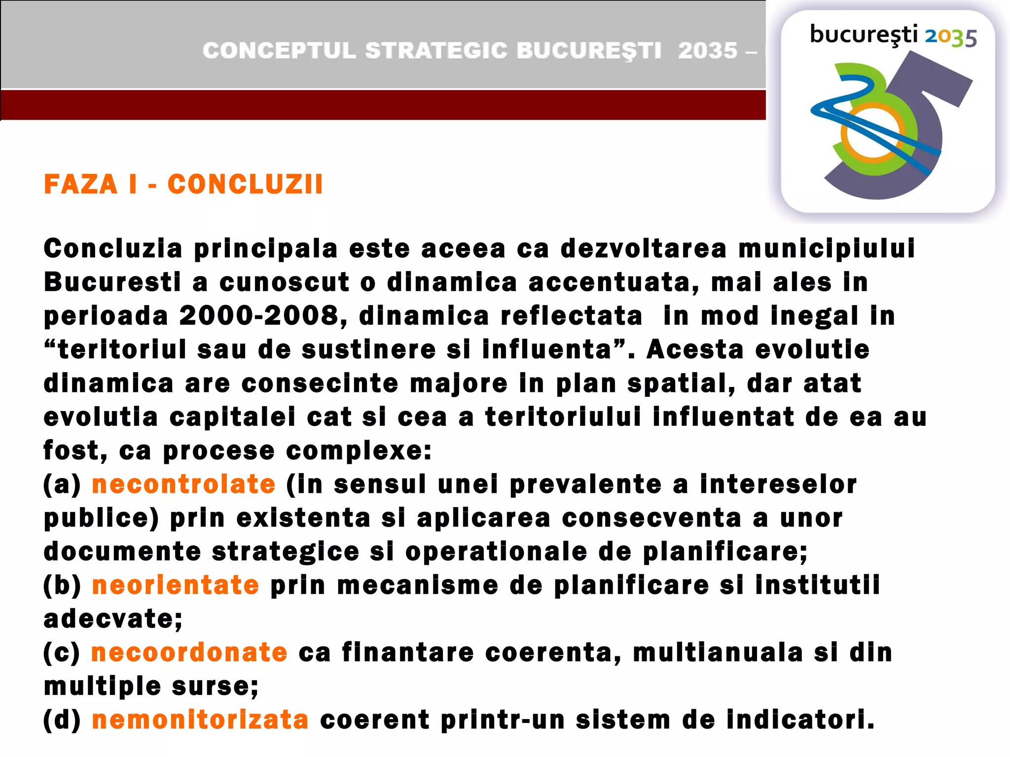 Conceptul Strategic Bucuresti 2035 | PPT