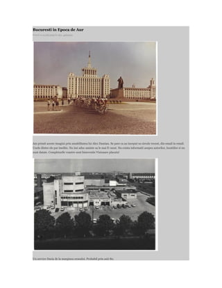 Bucuresti in epoca de aur | PDF