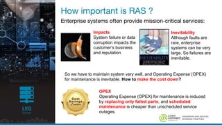 BUD17-209: Reliability, Availability, and Serviceability (RAS) on ARM64 | PPT