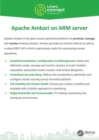Apache Ambari on ARM Server - Linaro Connect | PDF | Computing ...