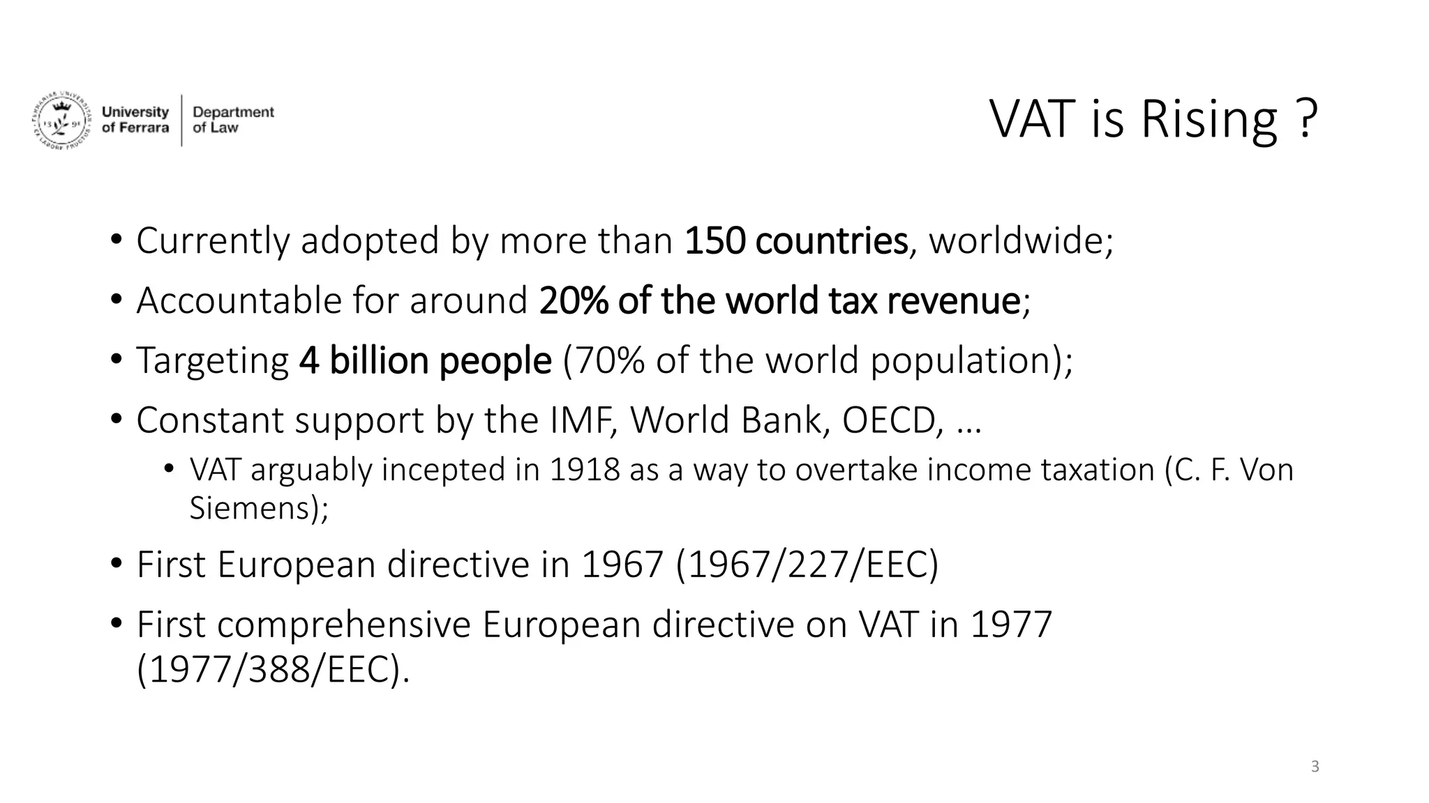 European Value Added Tax - Introduction | PPTX
