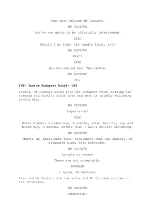 Budapest hotel script | DOCX
