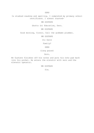 Budapest hotel script | PDF
