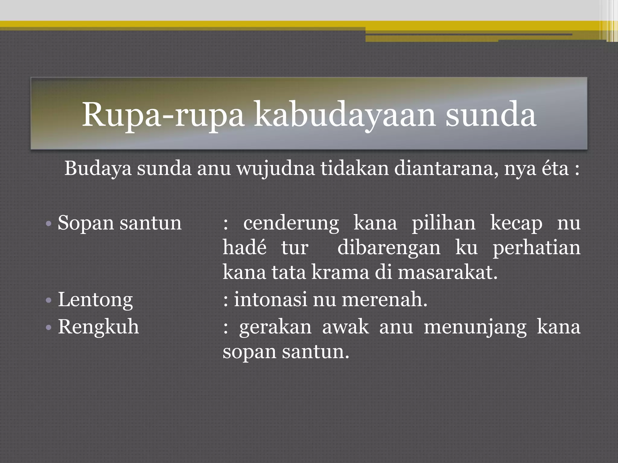 Budaya sunda | PPTX