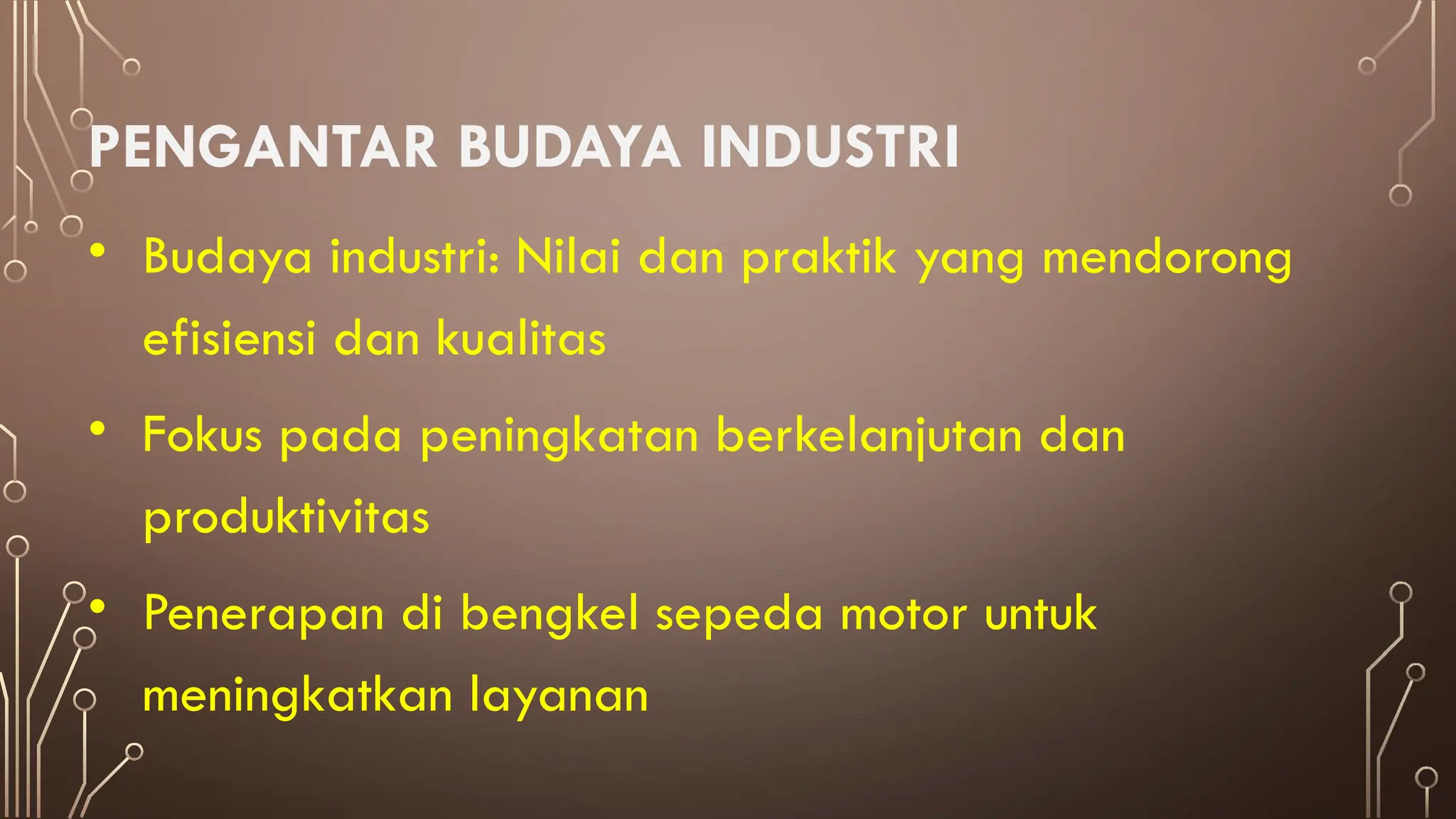 Budaya industri penerapan 5S dan 5R dalam pengolahan bengkel sepeda ...