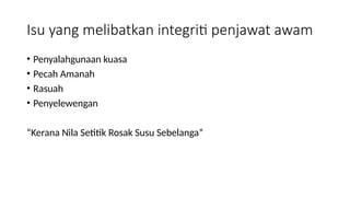 Budaya Integriti Budaya integritiBudaya integriti | PPTX