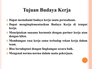 Budaya kerja | PPTX