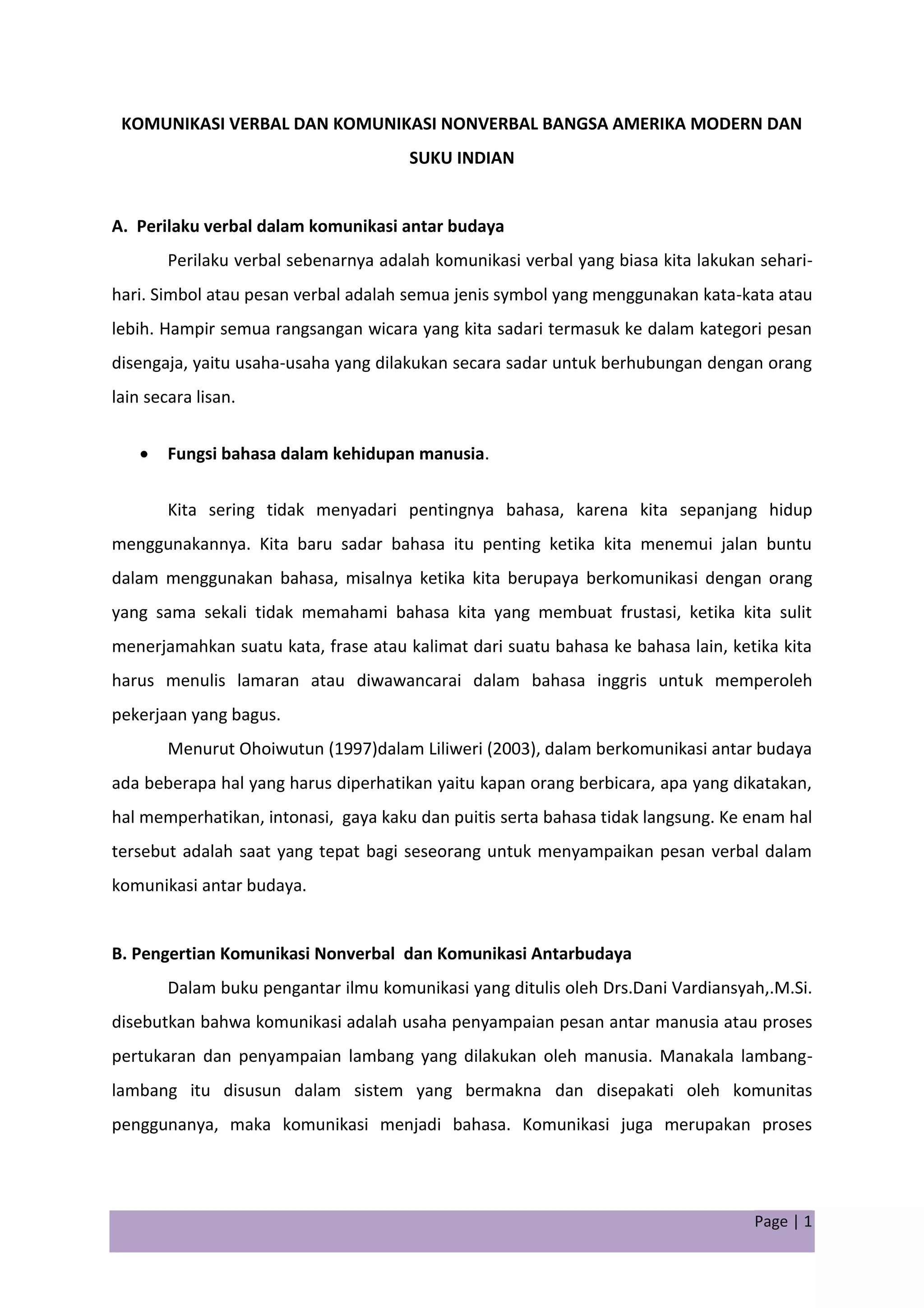 Budaya konteks verbal dan non verbal | DOCX