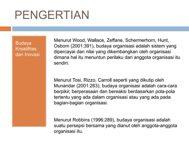 Budaya kreatifitas dan inovasi | PPTX