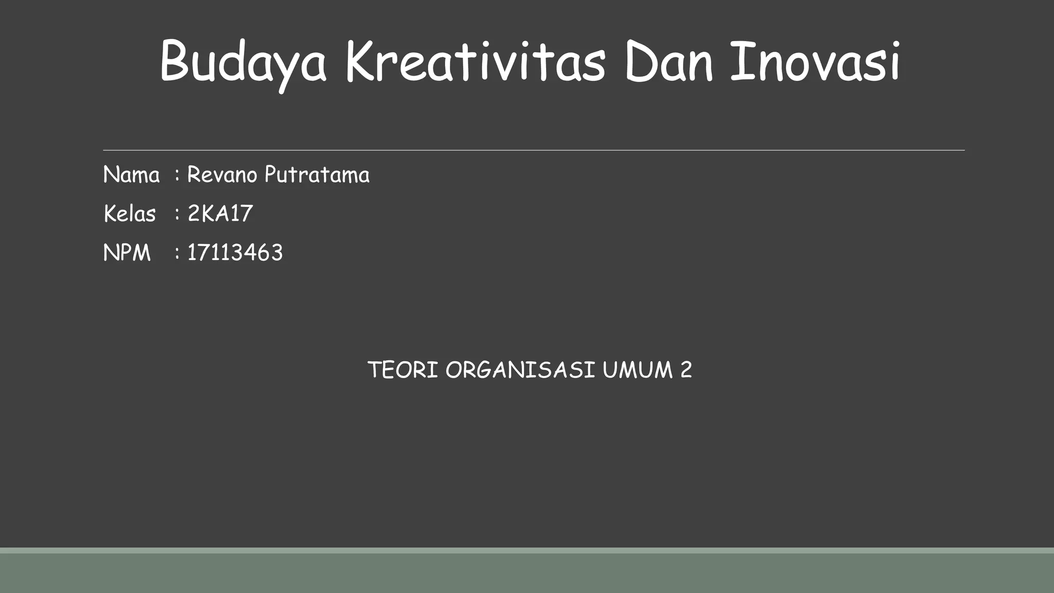 Budaya kreativitas dan inovasi | PPTX