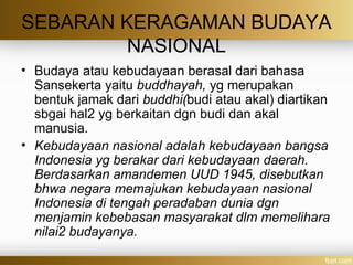 Budaya nasional dan interaksi global | PPT