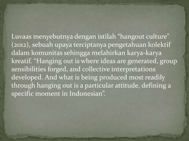 Budaya nongkrong | PPT