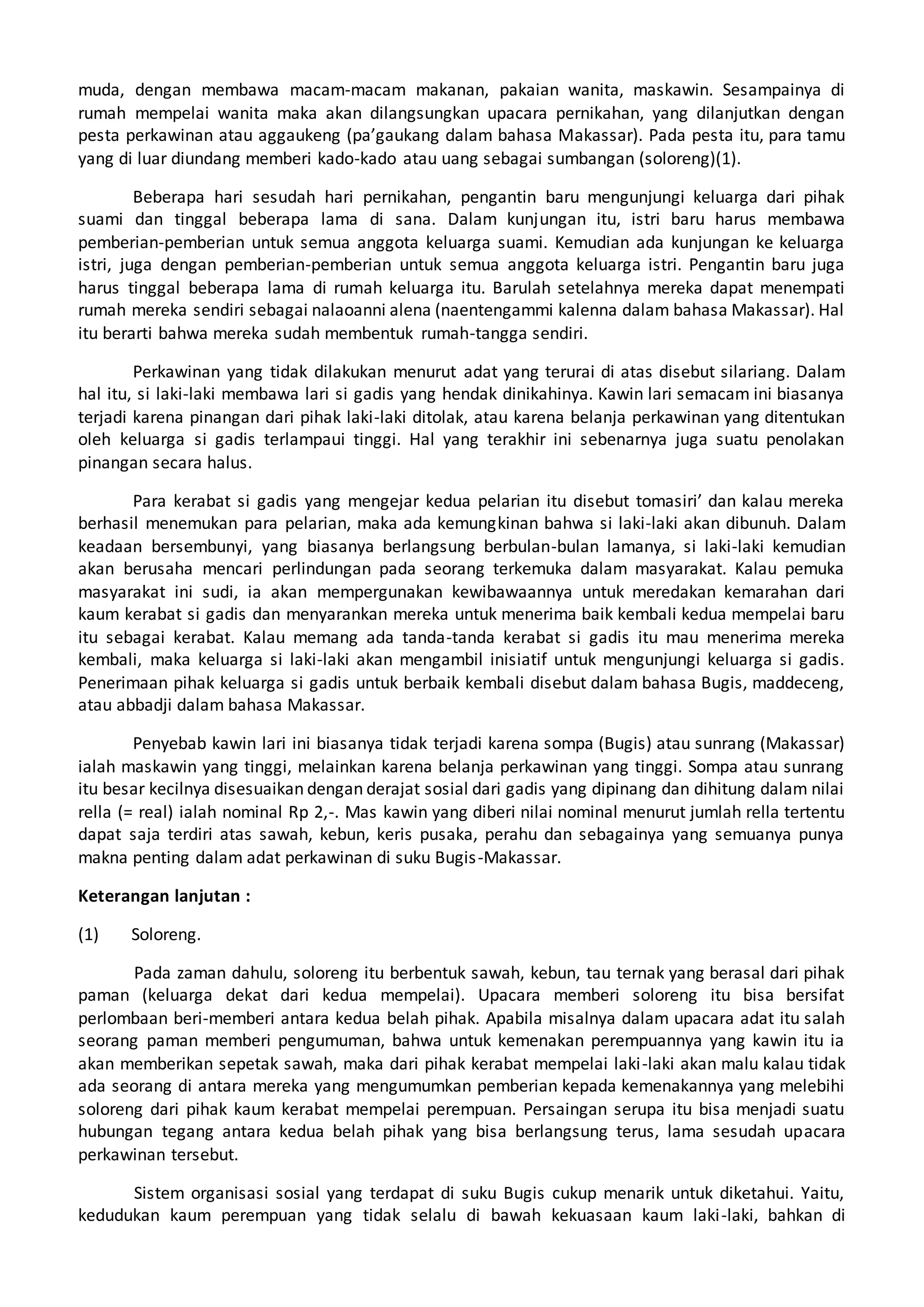 BUDAYA NUSANTARA 4 ETNIS KEBUDAYAAN BUGIS, MAKASSAR, MANDAR, DAN TORAJA | DOCX