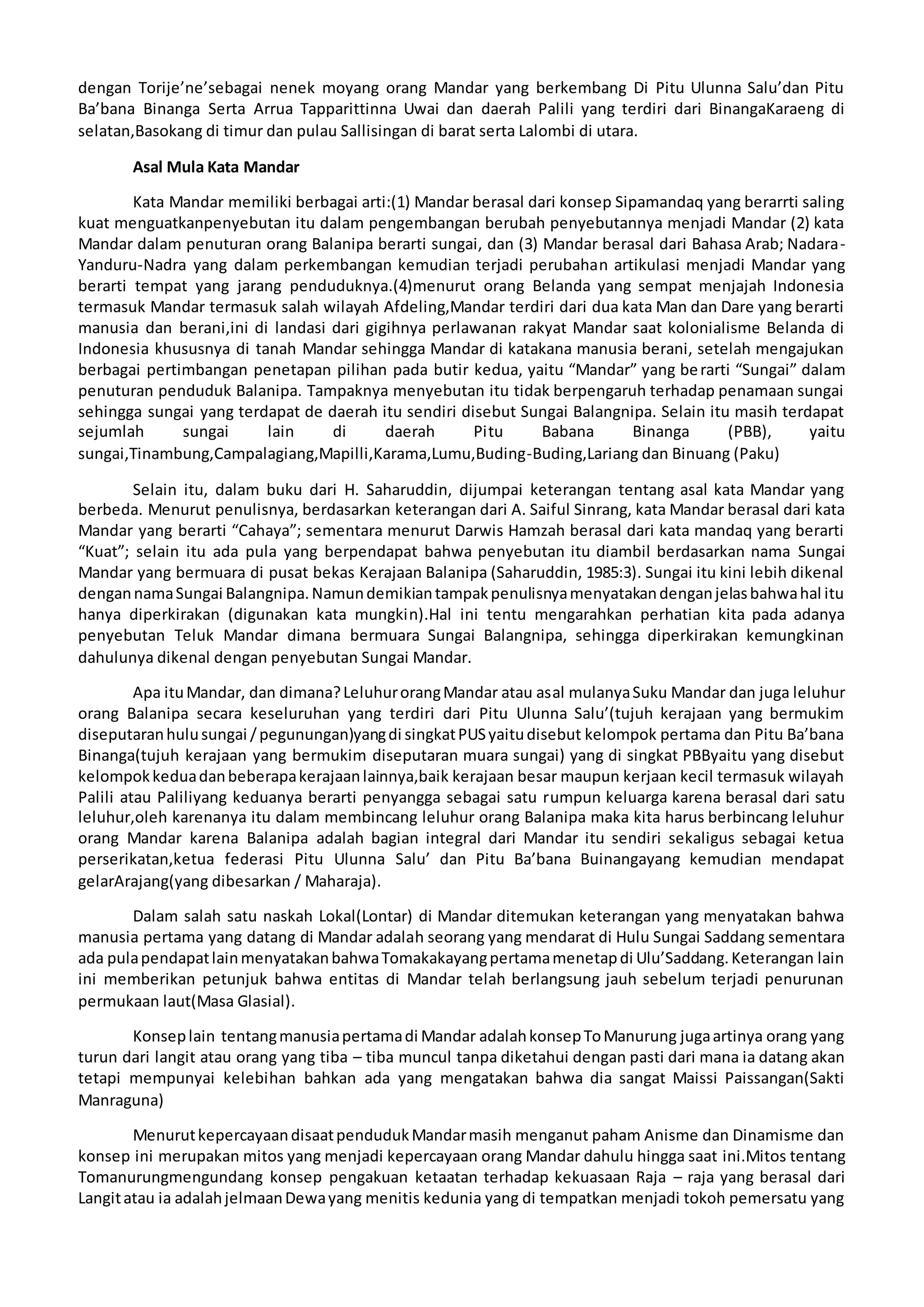 BUDAYA NUSANTARA 4 ETNIS KEBUDAYAAN BUGIS, MAKASSAR, MANDAR, DAN TORAJA | DOCX