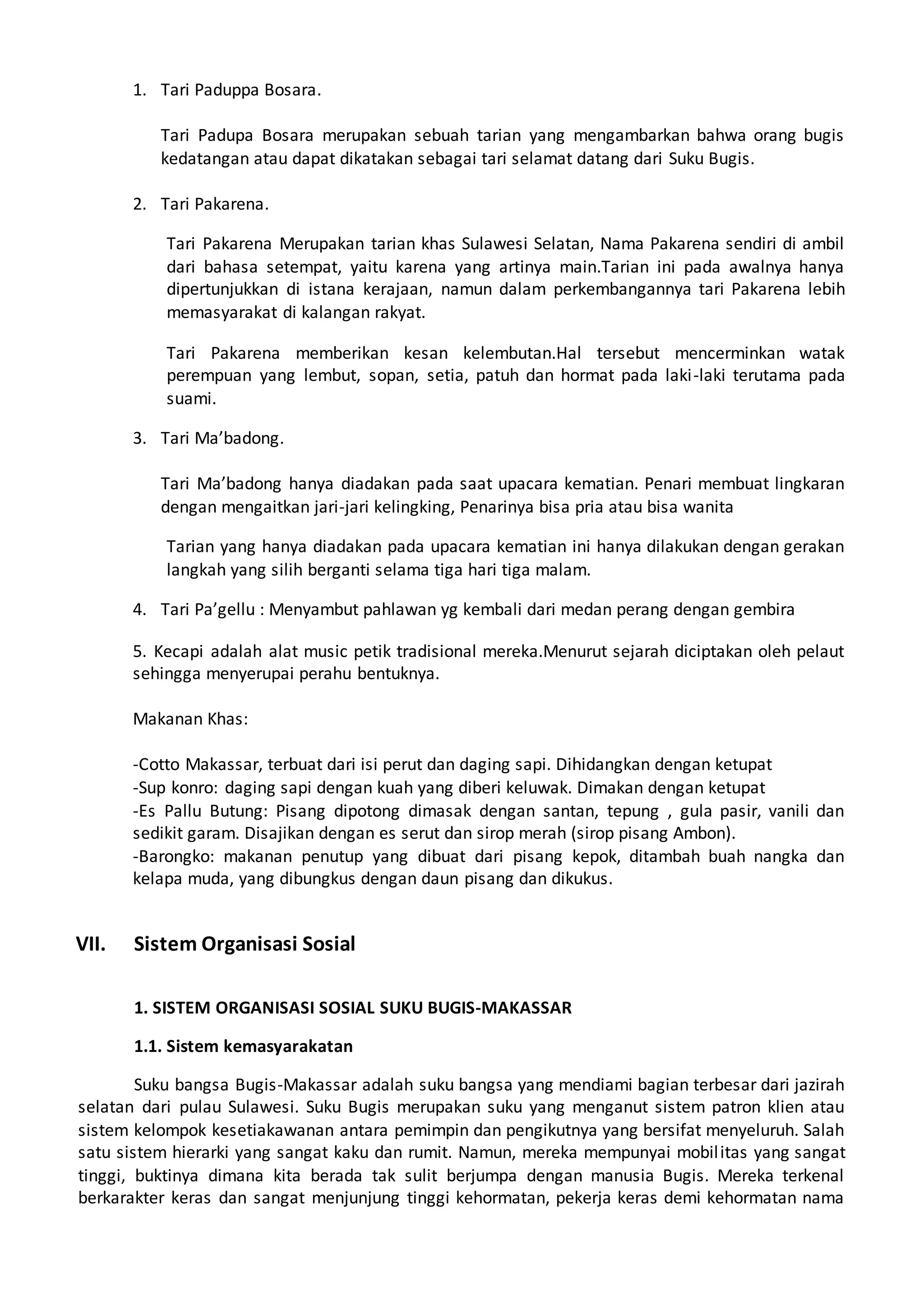 BUDAYA NUSANTARA 4 ETNIS KEBUDAYAAN BUGIS, MAKASSAR, MANDAR, DAN TORAJA | DOCX